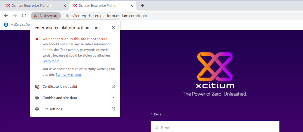 Platform down due to expired certificate - Emergency Incident - Xcitium ...